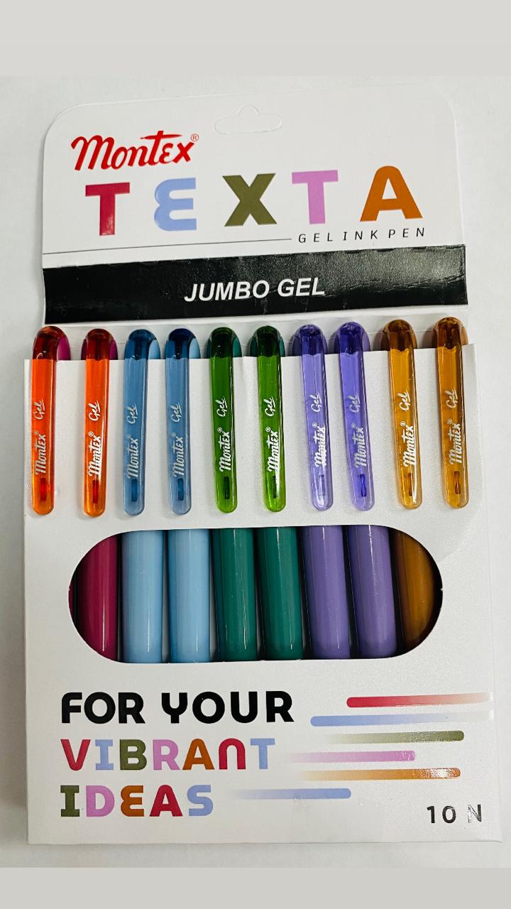 Montex Texta Jumbo Gel Pen Blue (Pack Of 20) Buy Online