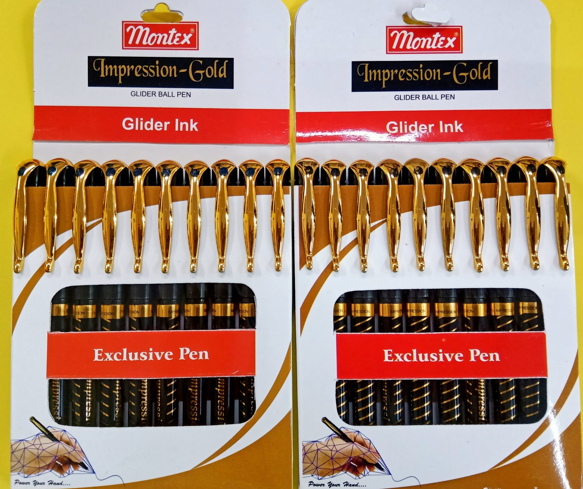 Montex Impression-Gold Blue Pen (Pack Of 20) Buy Online