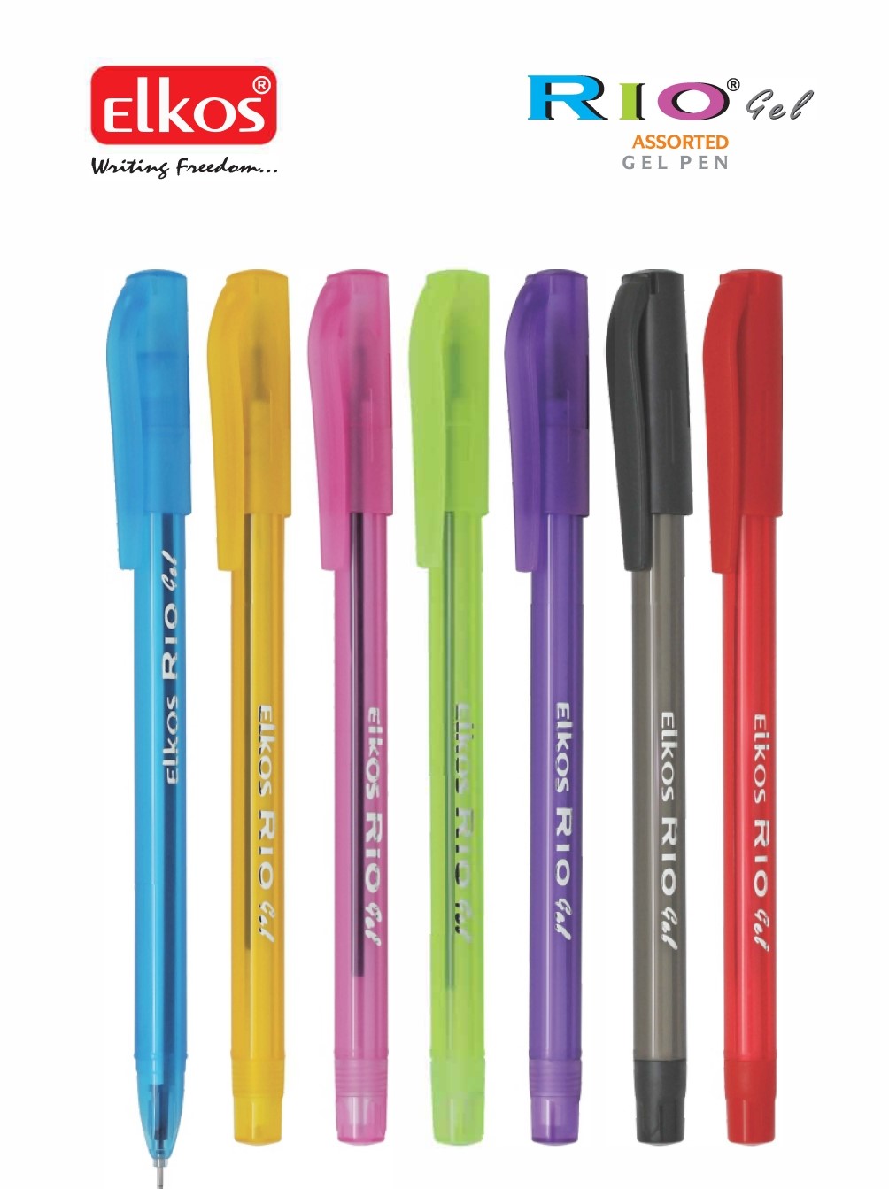 Elkos Rio Gel Blue Pen (Pack of 10) Buy Online